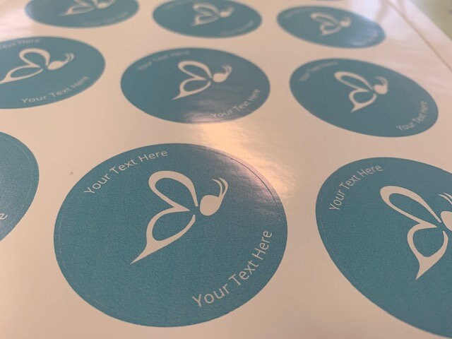 Circle Stickers - Circle labels - Thank You labels - Custom label - Ro ...
